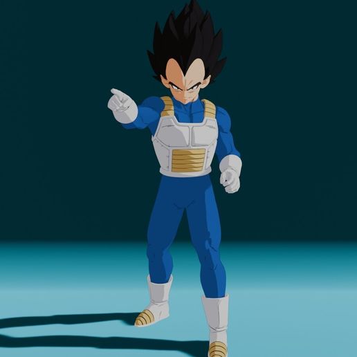 Archivo STL Dragon Ball Vegeta Low Poly 🐉 (OBJ)・Modelo de impresión 3D ...