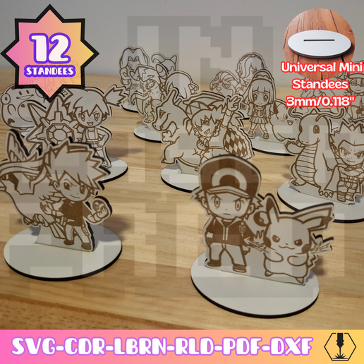 📁 Pack 12 Pokémon Trainers Figures + Display Base - Compatible Files ...