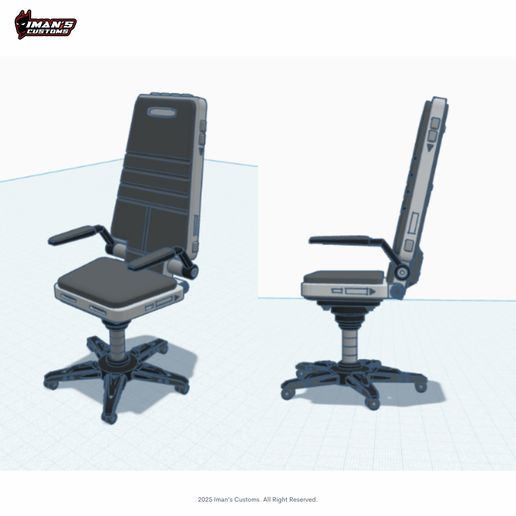 🪑 Laboratory Chair 1:10 scale・ STL File for 3D printing・Cults