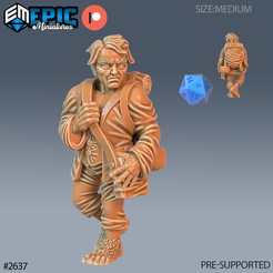 3D file Halfling Villager Fisher ‧ DnD Miniature ‧ Tabletop Miniatures ...
