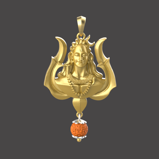 📿 Adiyogi pendant CAD file-2・ STL File for 3D printing・Cults