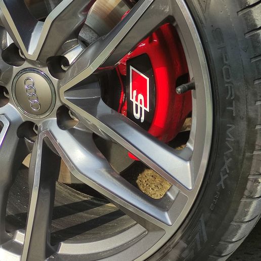🚗 Audi Brake Caliper S Logo・ STL File for 3D printing・Cults