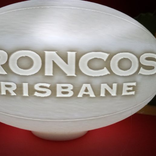 STL file Australian NRL rugby Brisbane Broncos 3D Football Light 🏉 ・3D ...