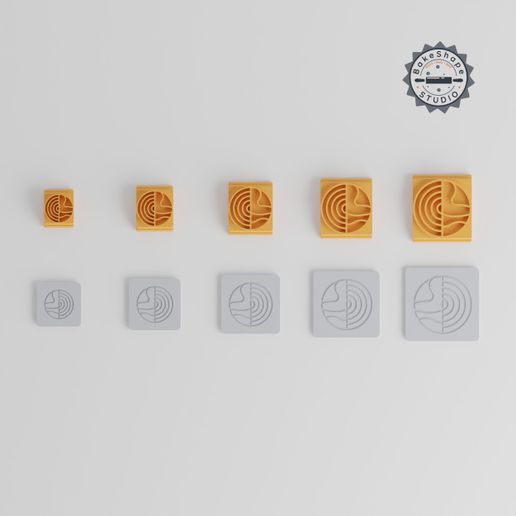 🪐 Planet Core Stamp Tile Set, 5 Sizes, Astronomy Motif for Clay ...