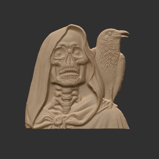 STL file skeleton with crow decor 💀 (OBJ)・3D printer design to download ...