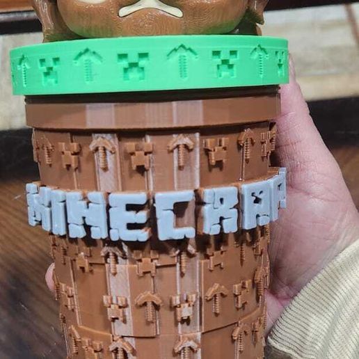 🎲 MINECRAFT CUP 16CM AND 10CM・ STL File for 3D printing・Cults
