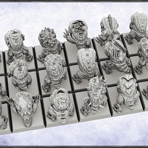 👺 Wild Squig Unit - 28mm Miniatures・ STL File for ・Cults