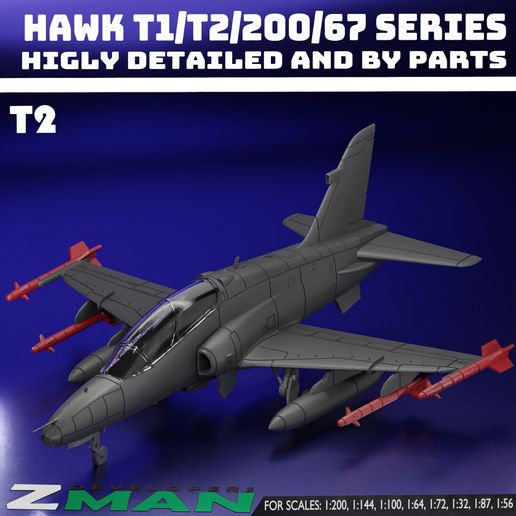 🦅 Hawk T2 Advanced Trainer (4 IN 1) V2・ STL File for 3D printing・Cults