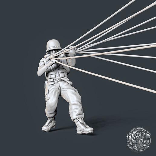 🪖 Military Paratrooper・ STL File for 3D printing and CNC machining ...