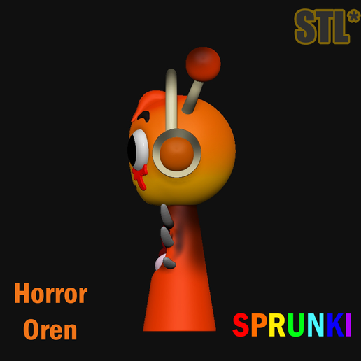 Archivo STL Sprunki Incredibox Horror Oren Sprunki STL 3D Character ...