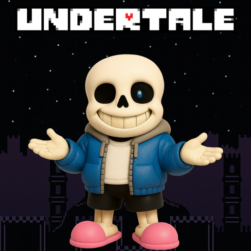 ️‍🔥 Sans Undertale・ STL File for 3D printing・Cults