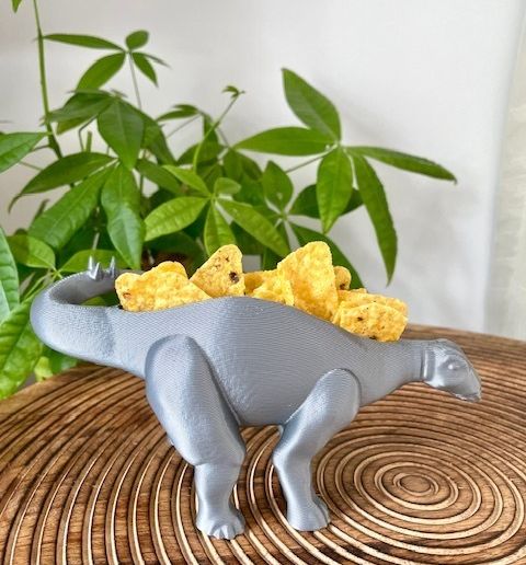 🦖 Nachosaurus Snack Dish - Stegosaurus Dinosaur・ STL File for ・Cults