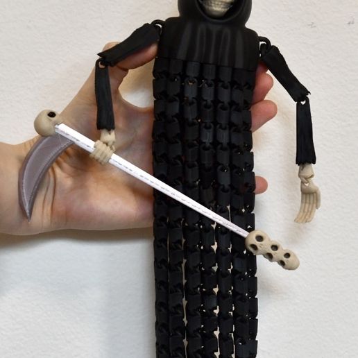 💀 Grim Reaper flexi articulated・ STL File for ・Cults