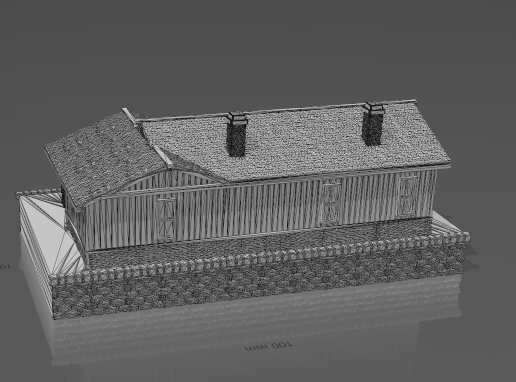 🚆 HO Train station - Generic Wood and stone platform trainstation HO ...