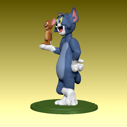 🎬 tom and jerry funny cute pose from tom & jerry cartoon movie series・ OBJ File for 3D printing ...