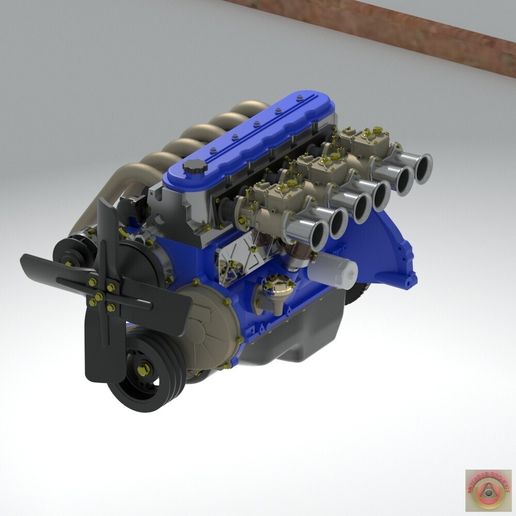 🚙 FORD 300 STRAIGHT SIX CrossFlow version - ENGINE・ STL File for 3D ...