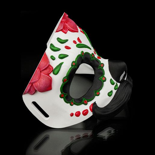 🧔 Mustache Calavera Mask・ 3D File for 3D printing・Cults