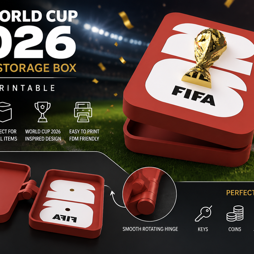 🗺️ FIFA World Cup 2026 Inspired Hinged Storage Box – 3D Printable ...