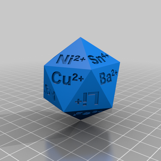 Free STL file Chemistry ion dice. Inorganic nomenclature and ...