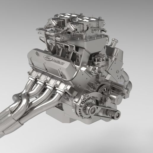 🚙 FORD PRO MOD 454 ci SMALL BLOCK V8 Engine 1/8 TO 1/25 SCALE・ 3D File ...
