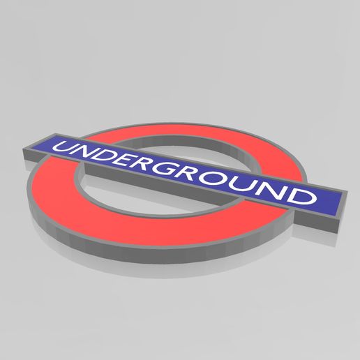 STL file UNDERGROUND LOGO 🏢 ・3D print design to download・Cults