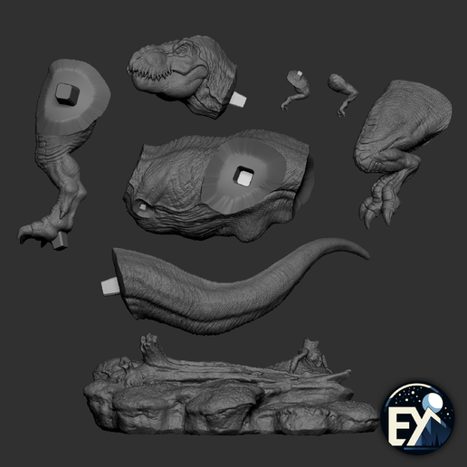 🦖 T_Rex (Tyrannosaurus Rex)・ STL File for 3D printing・Cults