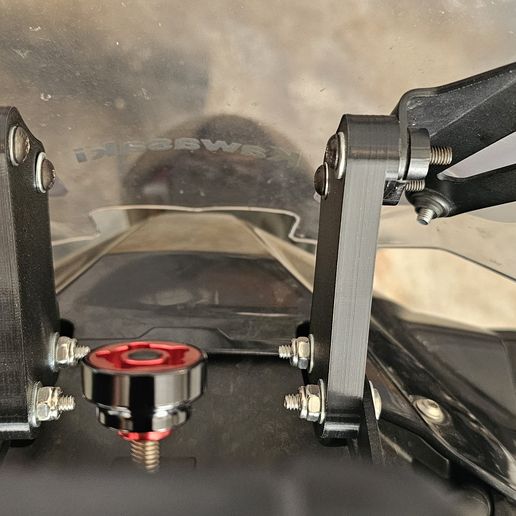 🏍️ Kawasaki KLR650 (22+) Windshield Risers・Free STL File for ・Cults