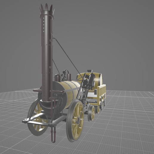 🚀 Stephensons Rocket Steam Locomotive・ OBJ File for 3D printing・Cults