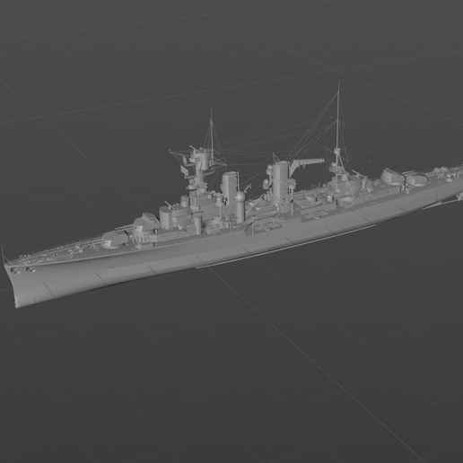 🚢 German cruiser "York" 3D model material・ OBJ File for 3D printing・Cults