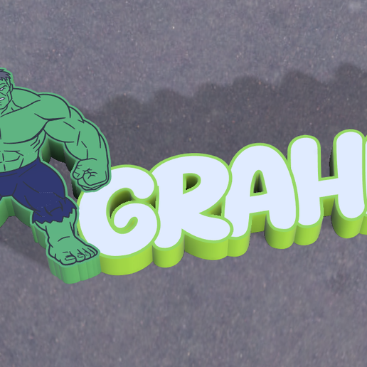 🔦 HULK LAMP GRAHAM NAME・ STL File for 3D printing・Cults