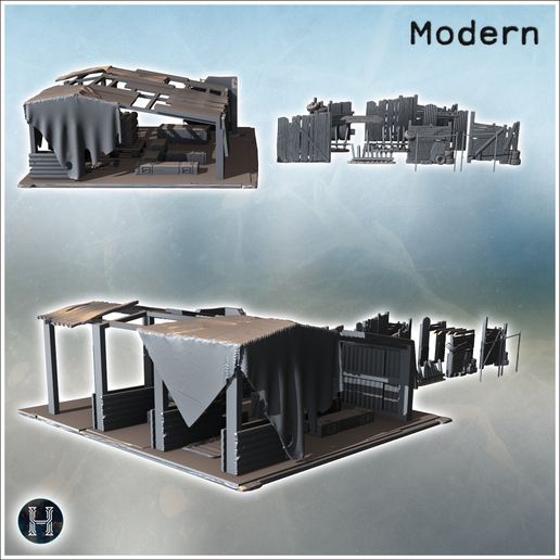 🪵 Shanty structures with makeshift walls, wooden fences, and debris in ...