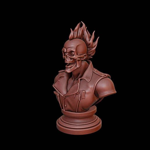👻 Ghost Rider Bust・ 3D File for 3D printing・Cults