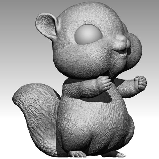 STL file Cute squirrel 3 🐉 ・3D printer model to download・Cults