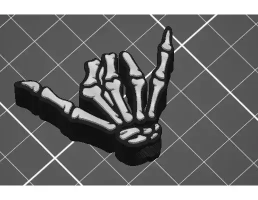 Archivo 3D Hang 10 Surfer Hand Skeleton Straw Topper STL 3D Print File ...