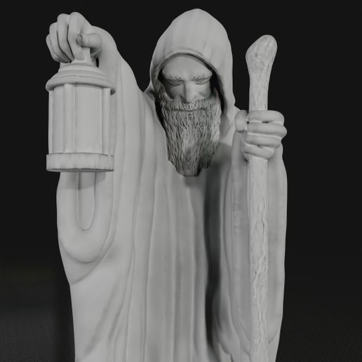STL file The Hermit Sculpture Statue 🗿 ・3D printable design to download ...