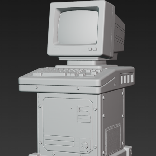 🆓 FREE - SCI-FI CONTROL CONSOLE 2 - Computer Terminal Prop - STL + OBJ ...