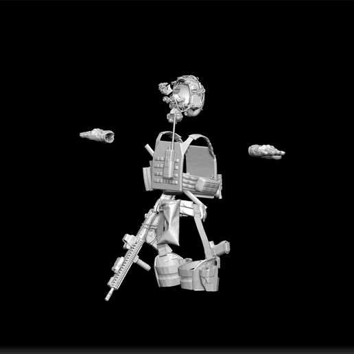 🫡 Army Soldier Equipment 3D Print Model - Military Forces Kit STL File ...