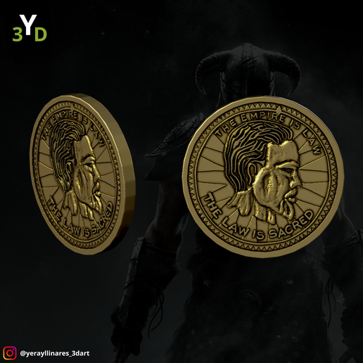 🪙 Septim Coin from Skyrim・ STL File for 3D printing・Cults