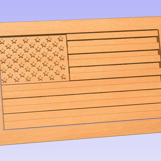 🇺🇸 USA Wavy Flag - CNC Files For Wood, 3D STL Model・ STL File for ・Cults