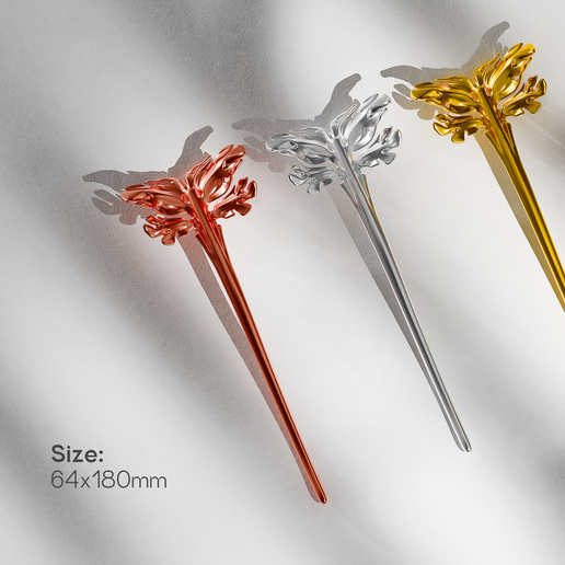 💇 Resin Hair Stick, 3d Stl Print Hair Pin Files, One Piece Hair Stick ...