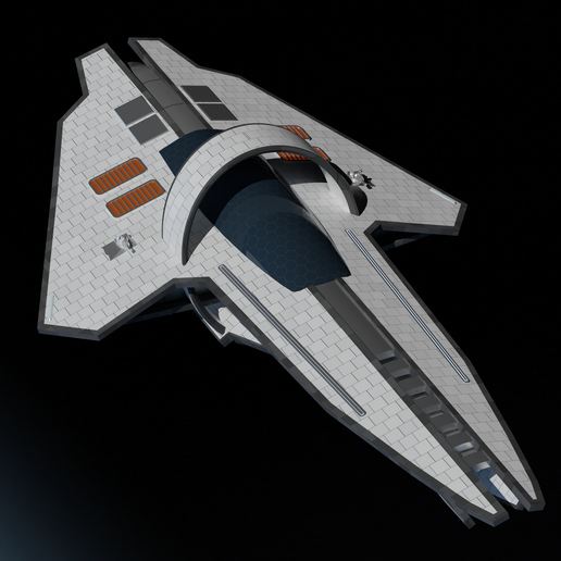 STL file Fast Attack Frigate Spaceship 🚀 (OBJ)・3D printer design to ...
