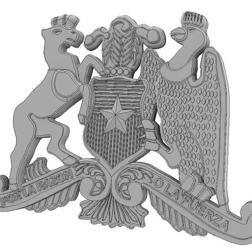STL file CHILEAN NATIONAL COAT OF ARMS 🧥 ・3D printer design to download ...
