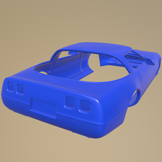 🚙 Chevrolet Corvette C4 1996 PRINTABLE CAR BODY・ STL File for 3D ...