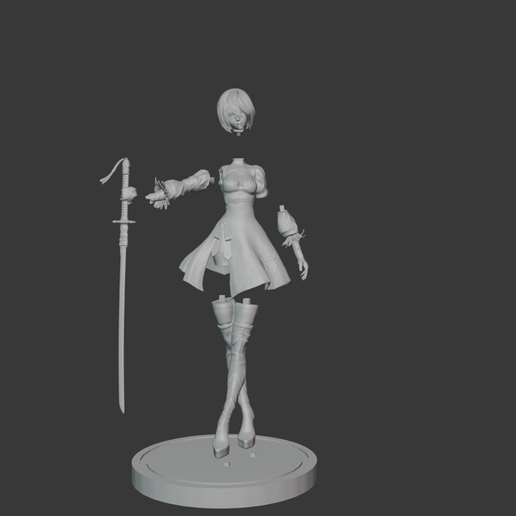 🎮 2b Nier Automata ALREADY TESTED!・ STL File for 3D printing・Cults