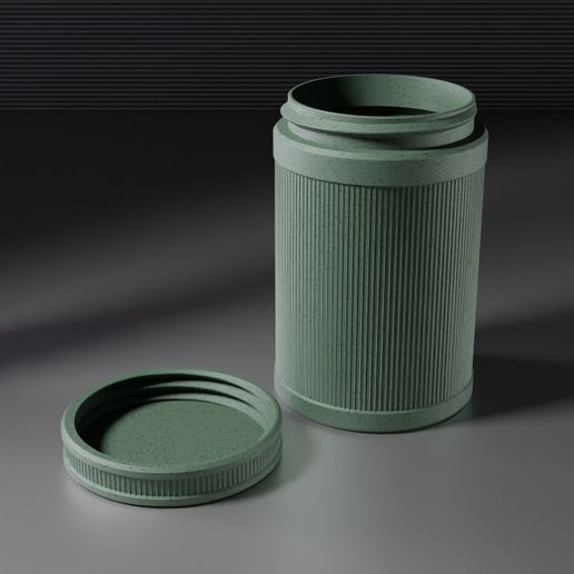 🧵 THREADED CONTAINER 0002・Free STL File for ・Cults