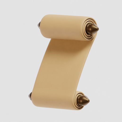 📜 Paper Scroll・ STL File for 3D printing・Cults