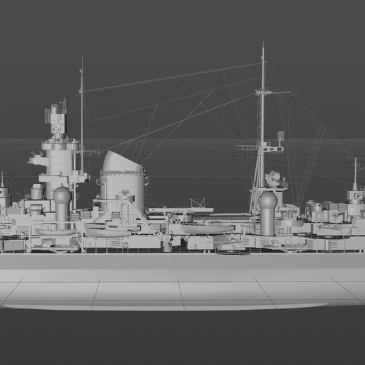 🚢 German "Hindenburg" cruiser 3D model material・ OBJ File for 3D ...