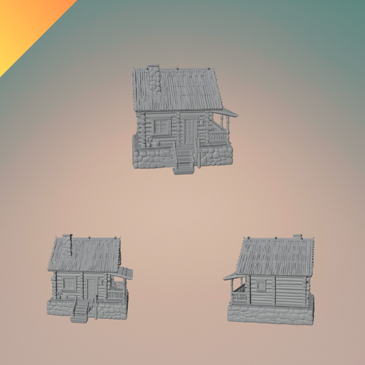 🏠 Log Cabin Miniature – Rustic 3D Printable House for Dioramas and ...