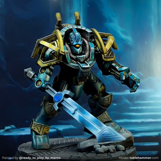 🛰 Clockwork Ancient - Space Dwarf golem mech・ 3D File for ・Cults