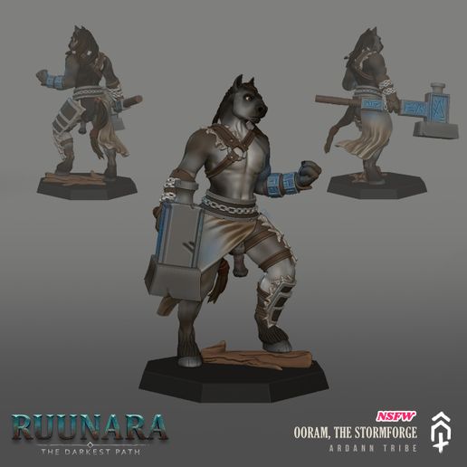 🐎 NSFW / RUUNARA - OORAM, THE STORMFORGE・ STL File for ・Cults